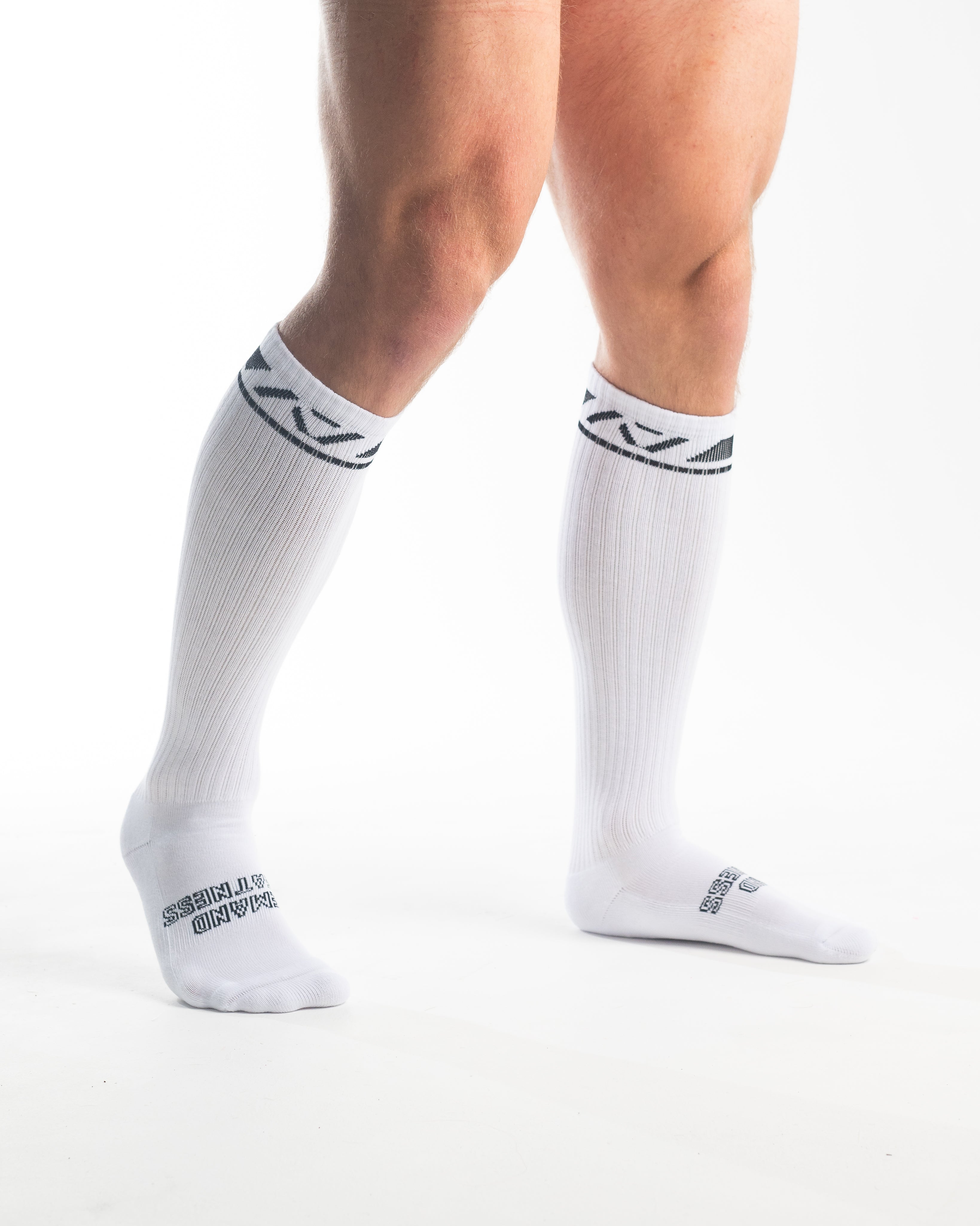 Deadlift Socks - White - Domino | A7 UK shipping to Europe